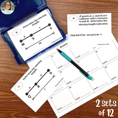 Segment Addition Postulate Task Cards Activities With Easy 1 Step Problems Math And Science Sarah