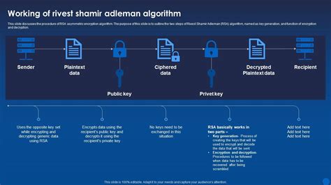 Working Of Rivest Shamir Adleman Algorithm Encryption For Data Privacy In Digital Age It Ppt Sample