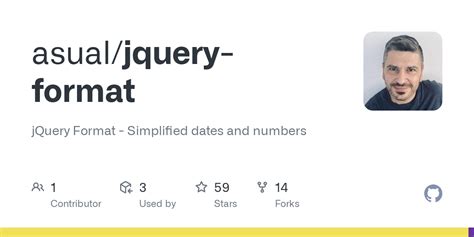 Github Asualjquery Format Jquery Format Simplified Dates And Numbers