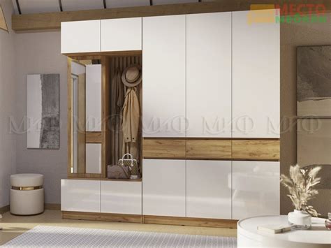 Шкаф Роджина 3 х ств дуб крафт белый глянец купить в Санкт Петербурге Шкафы распашные от