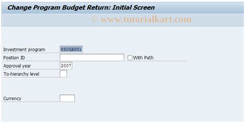 IM SAP Tcode Change Return On Program Position