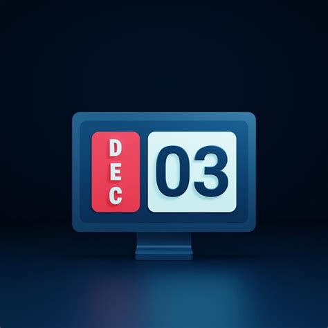 Premium Photo December Calendar Icon 3d Illustration With Desktop