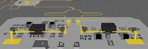 A Detailed View Of The Stub Less Rf Signal Routing Note That The Pcb