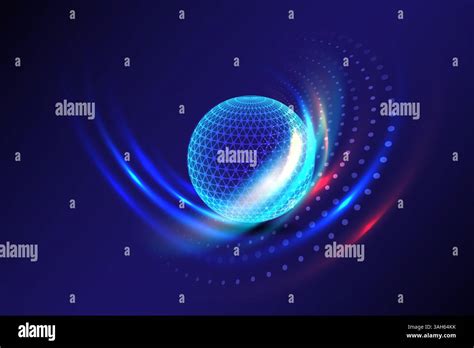 Abstract Technology Global Network Connections And Endless Multi Color Circles And Dots Global