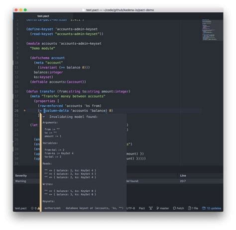 pact property checker smt integrated language analysis tools written