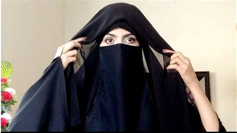 Hijab and Niqab Style | Full coverage Niqab Tutorial | Hijab layers| Niqab Styles| Hijab styles ...