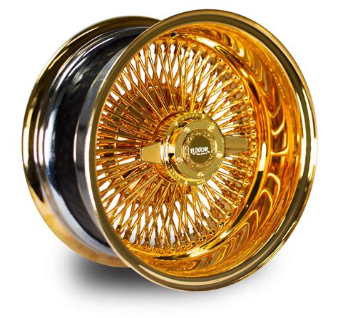 13x7 100 Straight Lace All Gold Luxor Wire Wheels Luxor Wire Wheels
