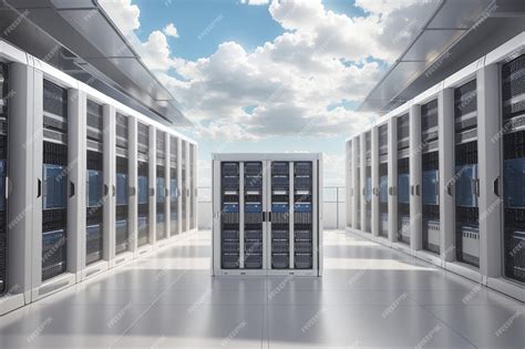 Premium Ai Image Modern Datacenter Cloud Computing 3d Rendering