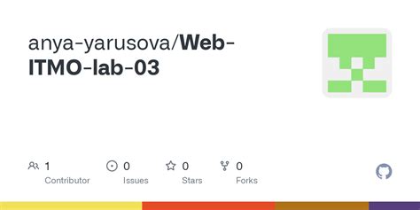 Github Anya Yarusovaweb Itmo Lab 03