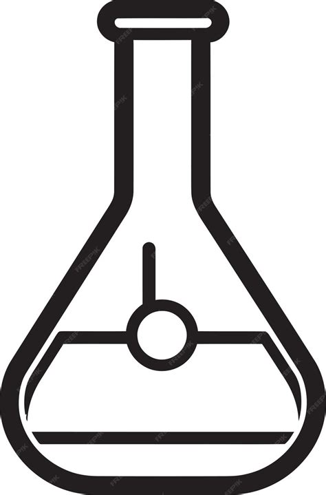 Customizable Erlenmeyer Flask Vector Graphic With Highdetail Glass