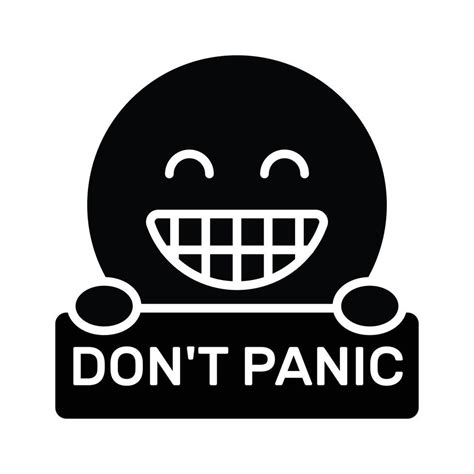 Dont Panic Emoji Design Customizable Flat Style 44159528 Vector Art At