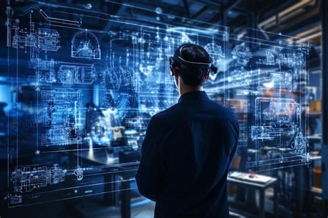 Engineer Analyzing Manufacturing Processes Premium Ai Generated Image