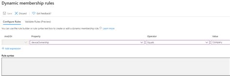 creating a dynamic azure ad group for corporate owned devices ccmexec