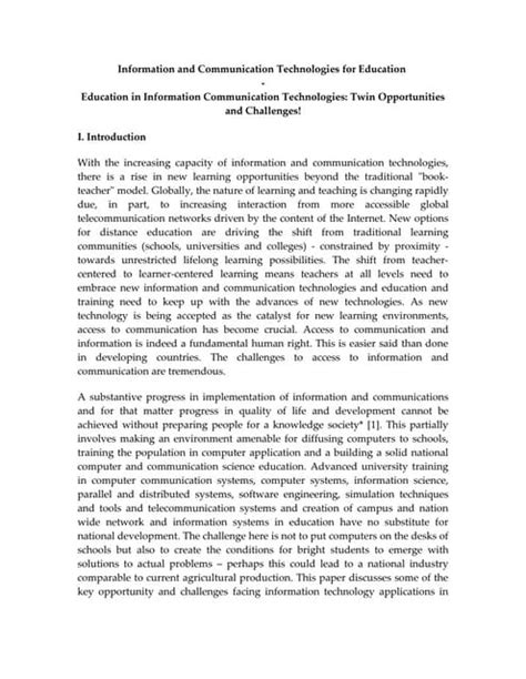 Use Of Ict To Enhance The Learning Process In Higher Education Pdf Internet Computing