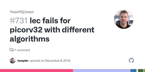 lec fails for picorv32 with different algorithms · issue 731 · yosyshq