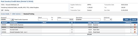 📝 Purchase Ledger Post Invoice Screen Pinewood Technologies Plc