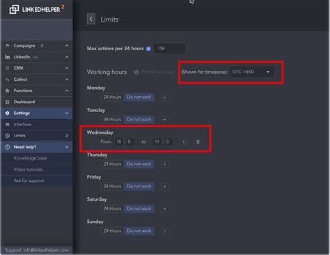 Working Hours And Limits Linked Helper