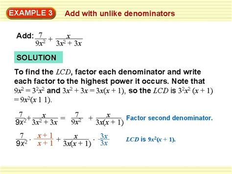EXAMPLE Find A Least Common Multiple LCM