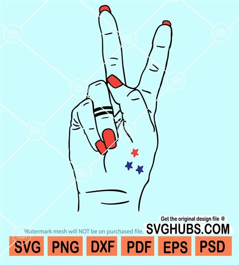 Peace Hand Sign Svg Peace Sign Woman Svg Peace Svg Peace Sign Svg