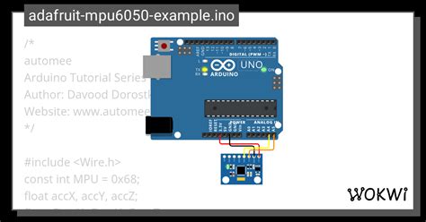Adafruit Mpu6050 Example Ino Copy Wokwi ESP32 STM32 Arduino Simulator
