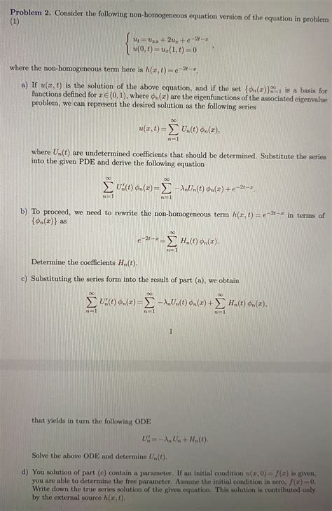 solved problem 2 consider the following non homogeneous