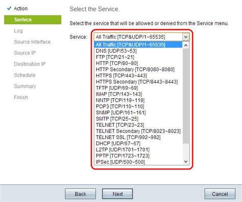 configuration of access rule through wizard on rv016 rv082 rv042 and