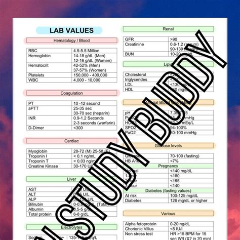 Iv Solution Cheat Sheet Etsy Canada