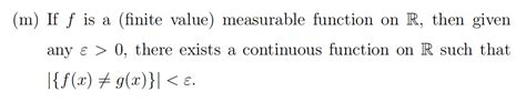 solved m if f is a finite value measurable function on