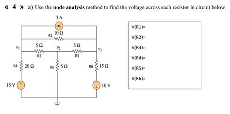 solved 4 a use the node analysis method to find the
