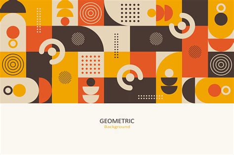 추상적 인 기하학적 배경 원 사각형 점 및 선의 간단한 모양으로 모자이크 패턴의 다채로운 템플릿 평면 디자인 방문 페이지 디자인