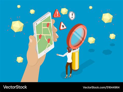 3d Isometric Flat Of Virus Royalty Free Vector Image