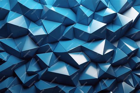 Premium Photo Abstract Blue Polygonal Spike