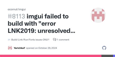 Imgui Failed To Build With Error Lnk2019 Unresolved External Symbol Imguicontextcdecl Imgui
