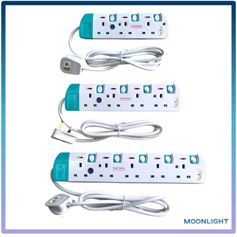 SIRIM Tiffany Blue Extension Plug 3 Gang 4 Gang 5 Gang 2 Meter Extention Extension Adaptor