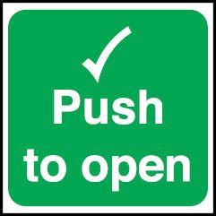 Fire Door Push To Open Sign Defender Fire Safety Solutions