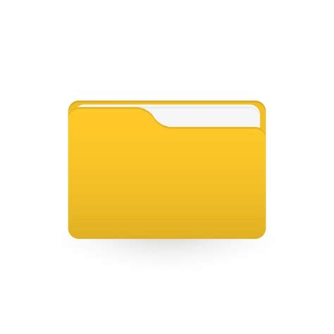 Premium Vector File Folder In Flat Style Yellow Folder Icon