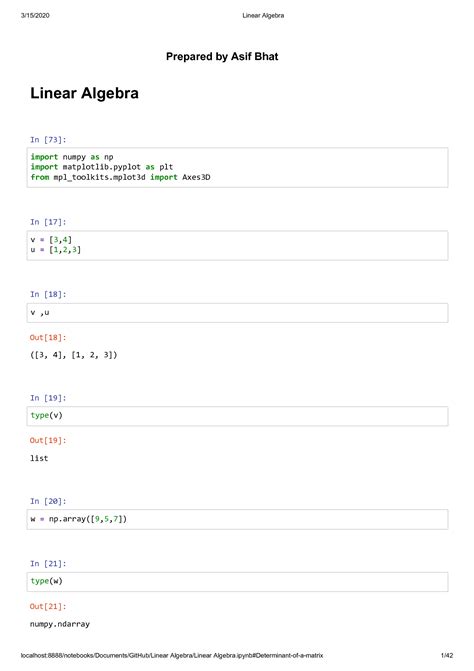 SOLUTION Linear Algebra In Python Studypool