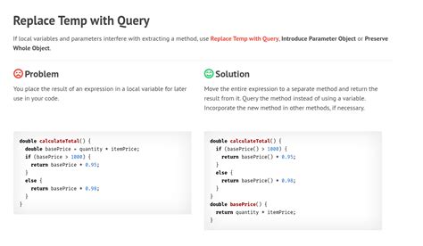 Replace Temp With Query Time 🌎 International Refactoring Guru
