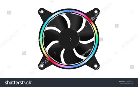 Cpu Fan Icon Cooler Processor Led Stock Vector Royalty Free Shutterstock