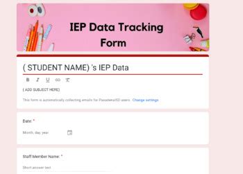 Digital IEP Data Collection By Jacqueline Ordaz TPT