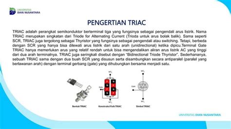 Diac And Triac Untuk Memenuhi Tugas Komponen Pptx