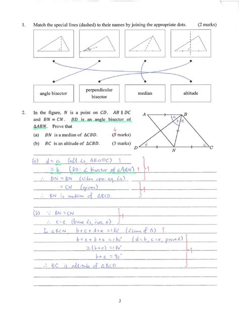 Deductive Geometry Of Triangles Test Solution Pdf Mathematics Triangle Geometry