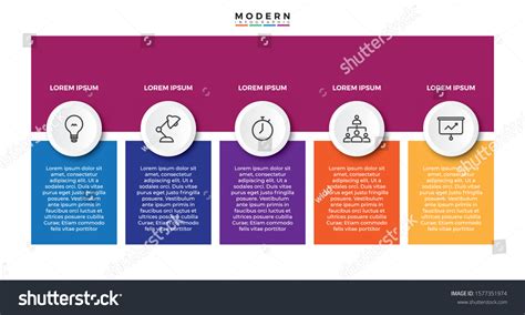 Colorful Infographic Table Hierarchy Slide Template Stock Vector Royalty Free 1577351974