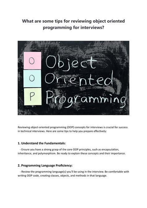 Ppt What Are Some Tips For Reviewing Object Oriented Programming For