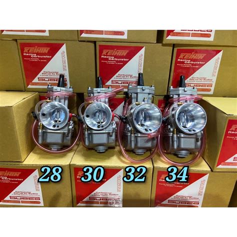 คาร์บูเคเหลี่ยมแท้คว้าน Keihin(เคฮิน) PWK 28 30 32 34 mm. ลูกเร่งชุบไม่ ...