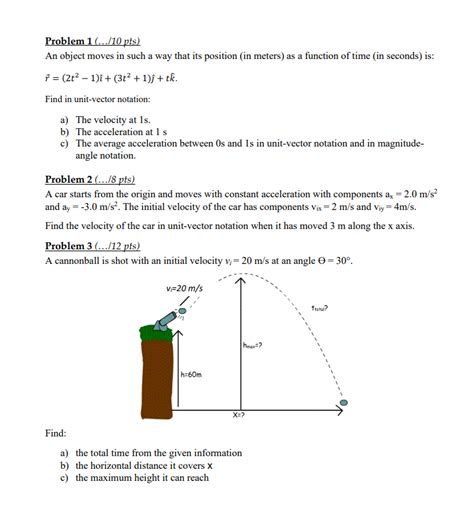 Solved Problem Pts An Object Moves In Such A Way Chegg