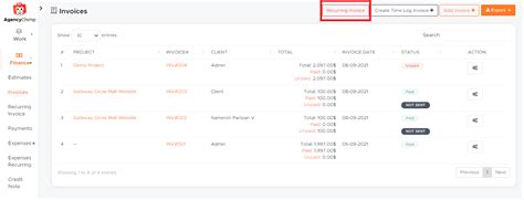 How To Create Recurring Invoice AgencyScale Knowledge Base