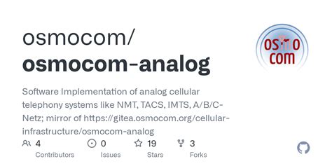 GitHub Osmocom Osmocom Analog Software Implementation Of Analog Cellular Telephony Systems