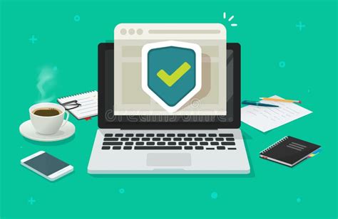 Secure Connection Computer Keyboard Key Internet Online Security Stock Illustration