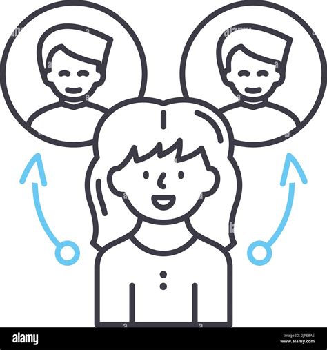 Referral Line Icon Outline Symbol Vector Illustration Concept Sign Stock Vector Image And Art